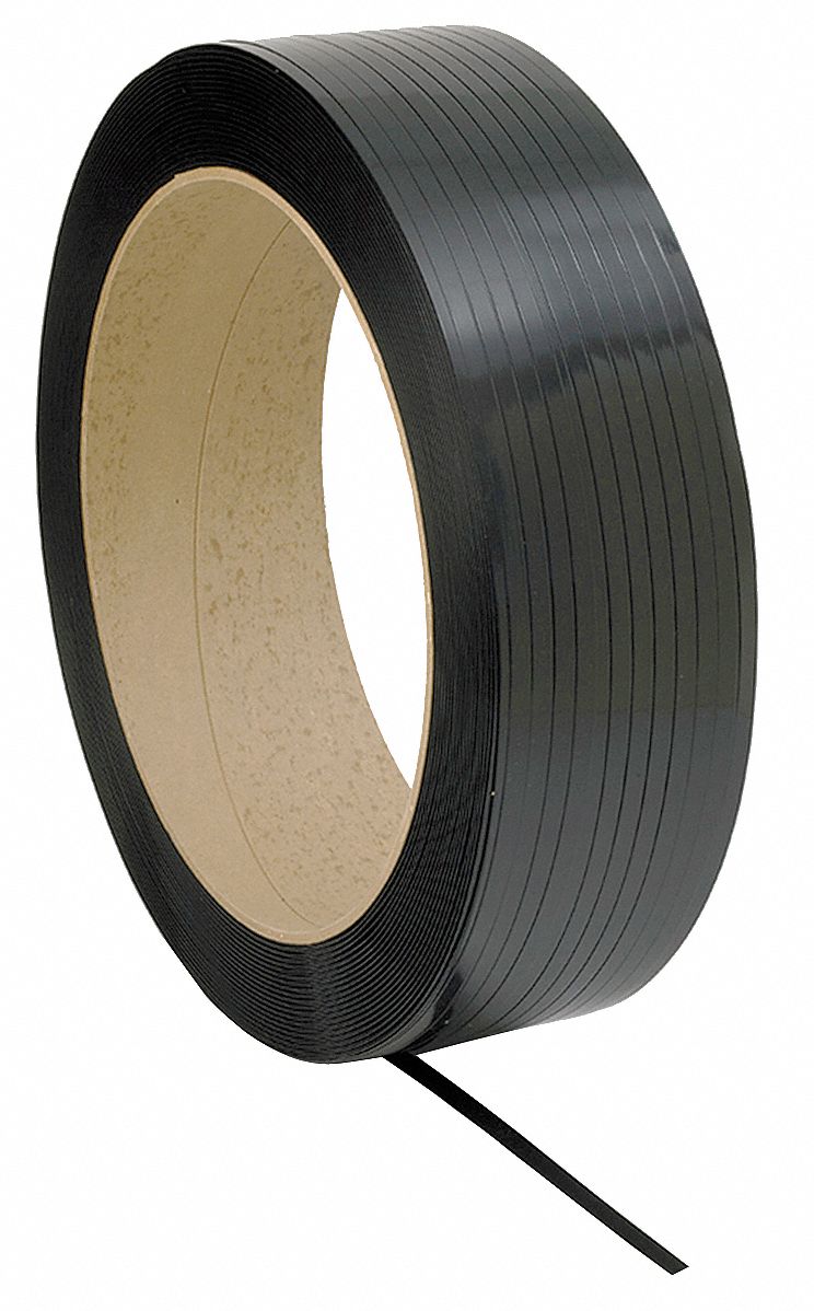 GRAINGER APPROVED Fleje de Plástico Poliéster 5/8" Negro - Flejes de ...