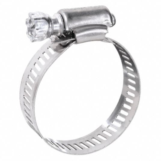 301 Stainless Steel, Recessed Bead-Lined Band, Worm Gear Hose Clamp ...