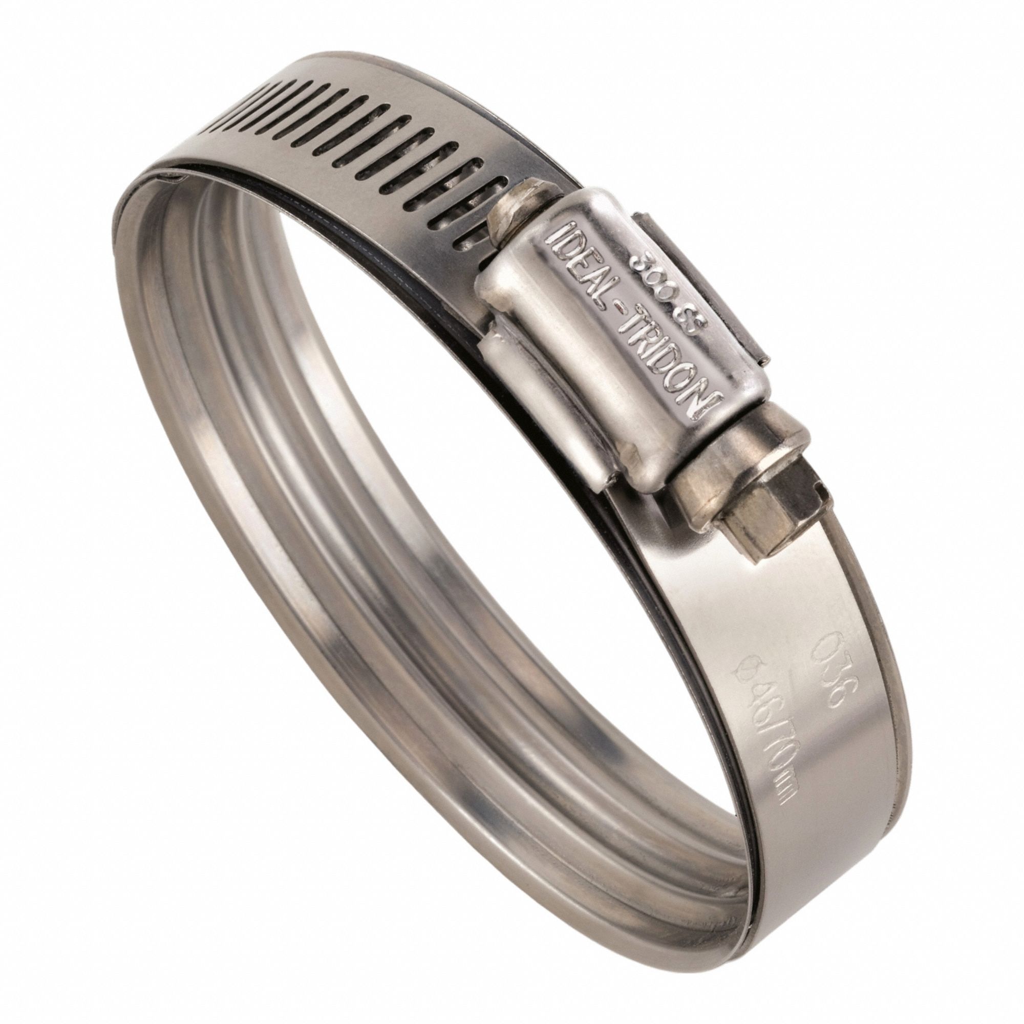 301 Stainless Steel, Recessed Bead-Lined Band, Worm Gear Hose Clamp ...