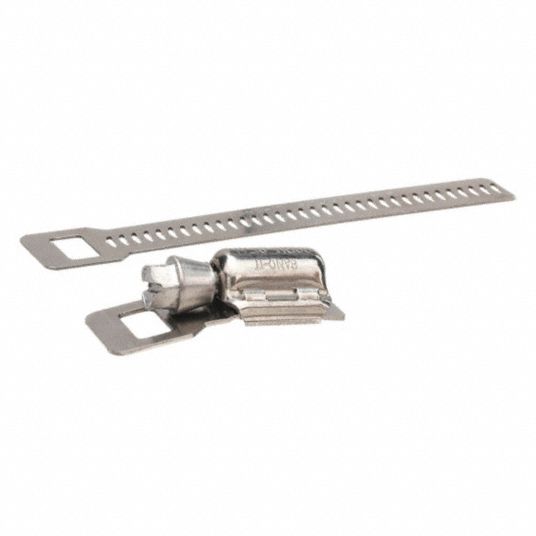 Matte 201 Stainless Steel, 4 in Band Lg, Hose Clamp Kit - 16P340|GRM211 ...