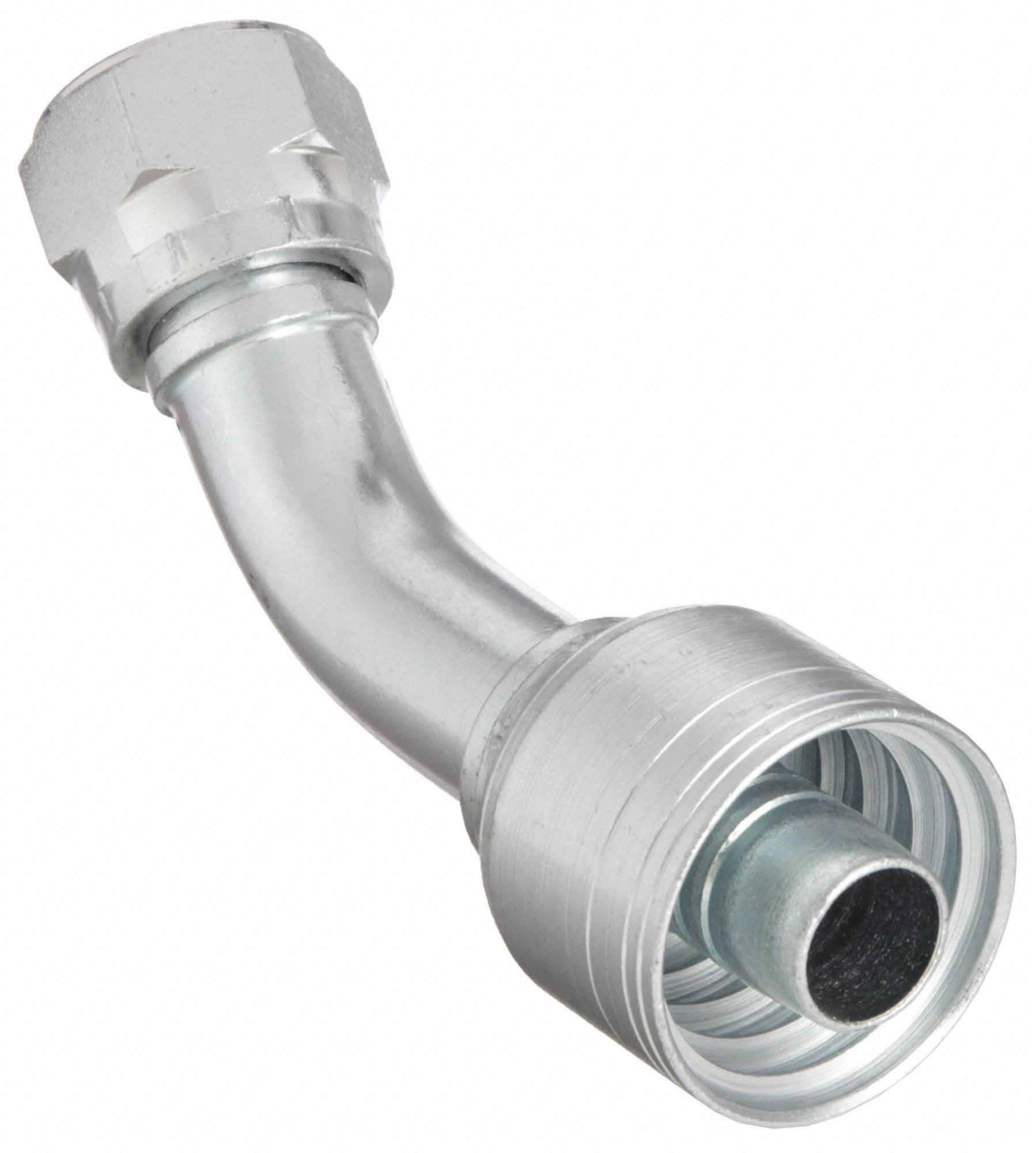 AEROQUIP, Steel x Steel, 45° Elbow, Hydraulic Crimp Fitting - 16P791 ...