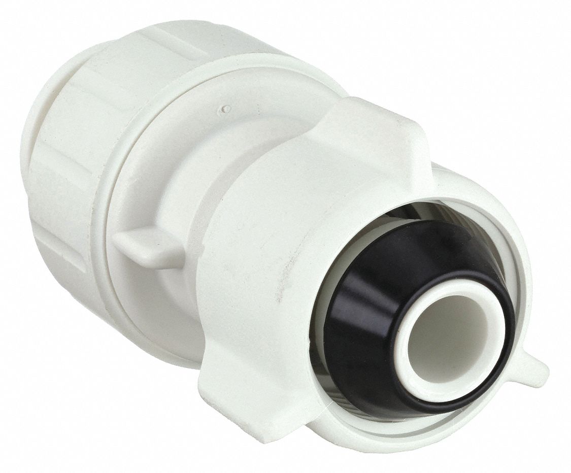 JOHN GUEST, 1/2 in OD x 15/16 in Pipe Size, Push-to-Connect x UNS, Push ...