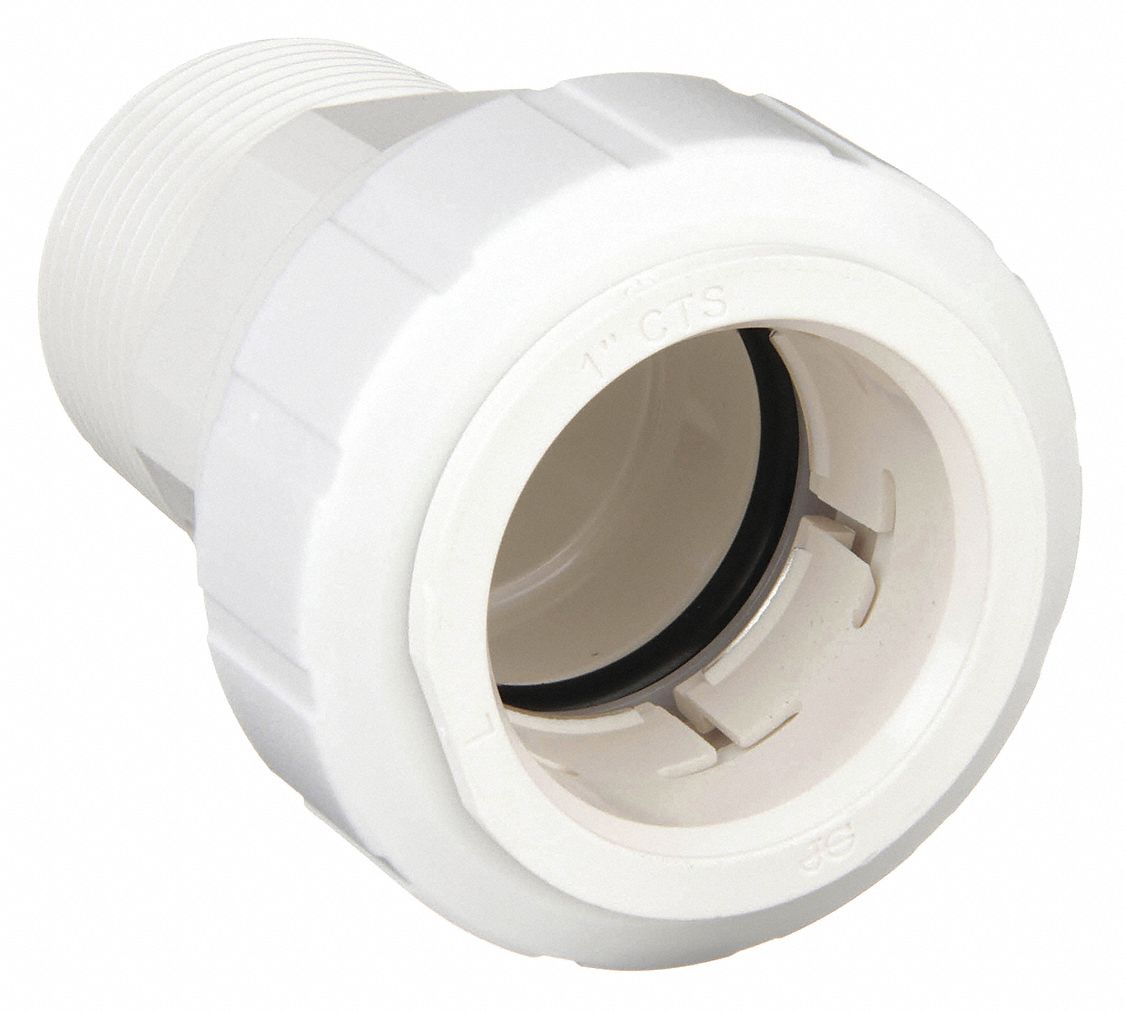 JOHN GUEST, 1 in OD x 1 in Pipe Size, Push-to-Connect x MNPT, Push-Fit ...