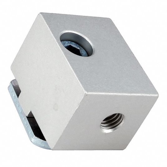 80/20 Panel Mount Block: For Std Panel, 40 Series, Silver, Anodized ...