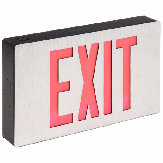 LED, Black, Exit Sign - 16U376|CX61 - Grainger