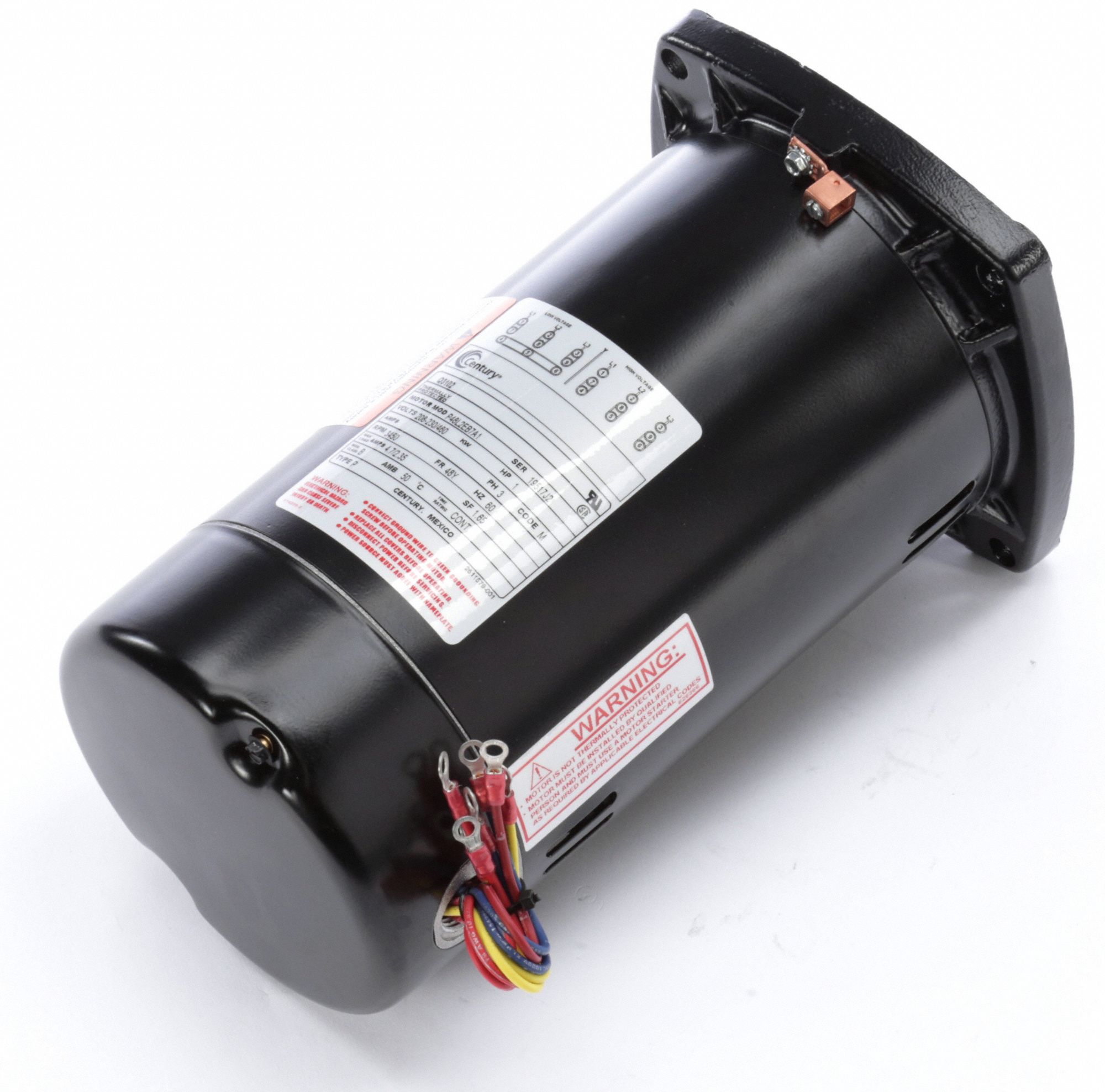 CENTURY Pool and Spa Pump Motor: Face Mounting, 1 HP, 1.65 Motor ...