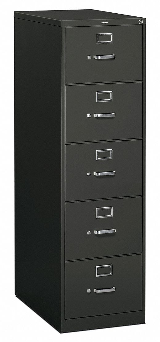 18 1/4 in, 26 1/2 in, 60 in, File Cabinet, Charcoal - Grainger