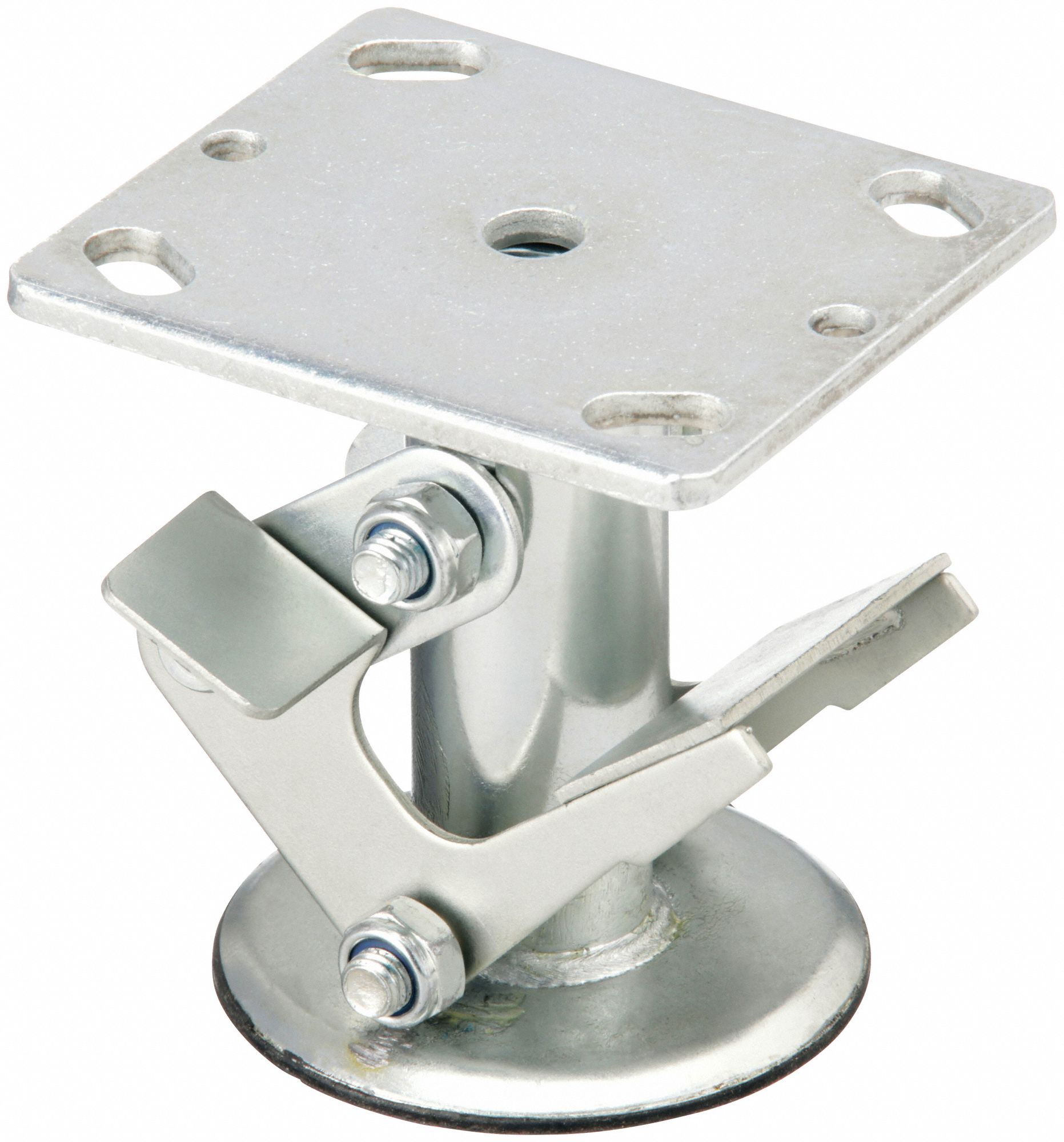 For 5 in Wheel Dia, 5 3/4 in Floor Lock Retracted Ht, Floor Lock ...