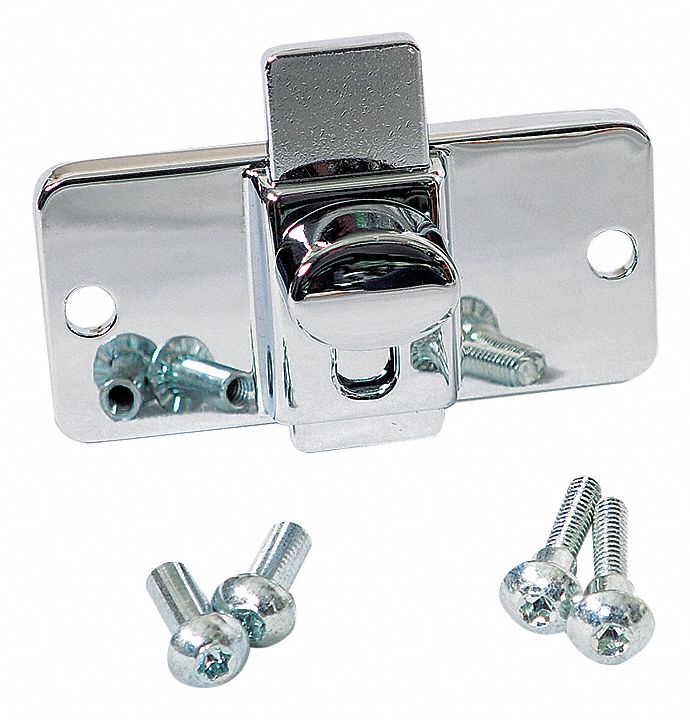 GLOBAL STEEL SLIDE LATCH: ZINC, BRIGHT, 2½ IN X 3¼ IN, PLASTIC ...