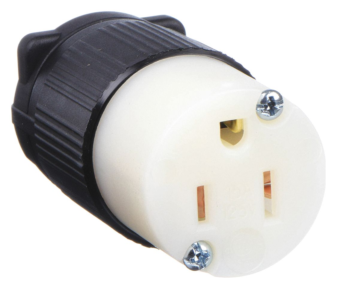 15 Amp General Grade Standard Straight Blade Connector, 5-15R NEMA ...