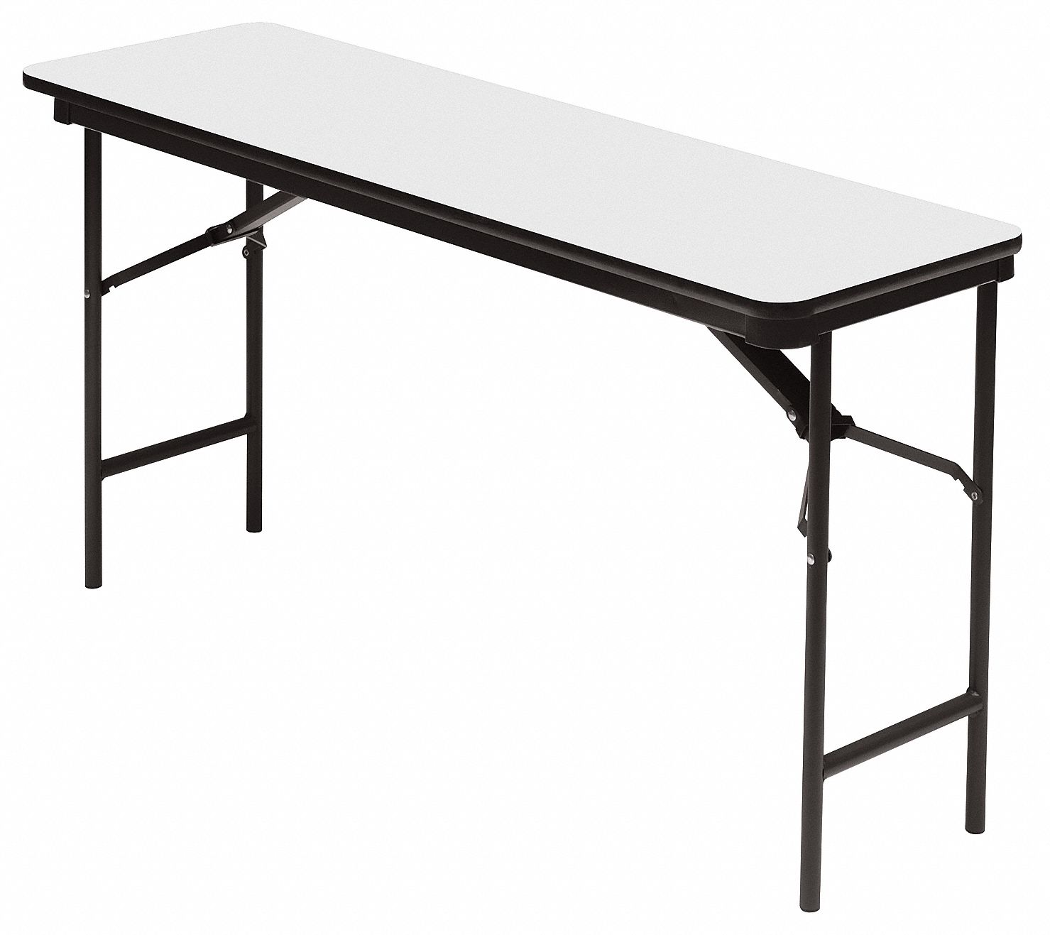 Rectangle Folding Table, 29 in Height x 18 in Width, Gray - Grainger