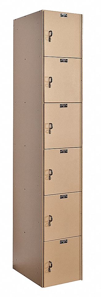 HALLOWELL, 12 in x 18 in x 72 in, 6 Tiers, Box Locker - 16X120|HPL1282 ...