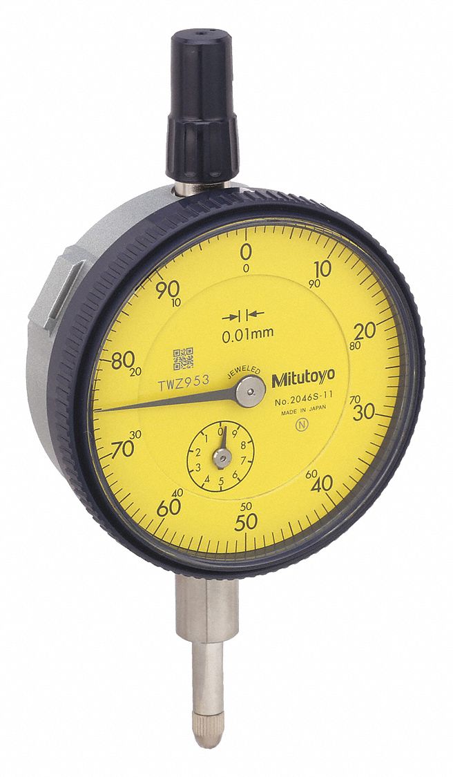 MITUTOYO, 0 mm to 10 mm, Metric, Dial Indicator - Lug Back - 16X231|2046A-11 - Grainger
