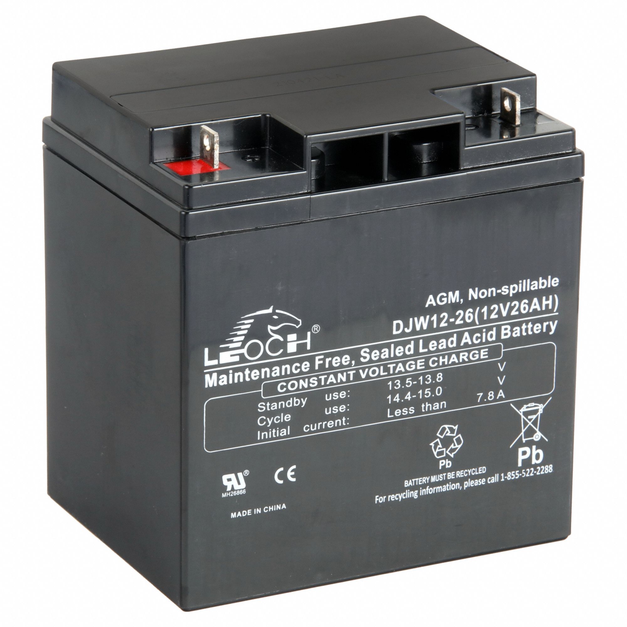 EDWARDS, 12V DC, 26 Ah Capacity, Sealed Lead Acid Battery - 16X250 ...