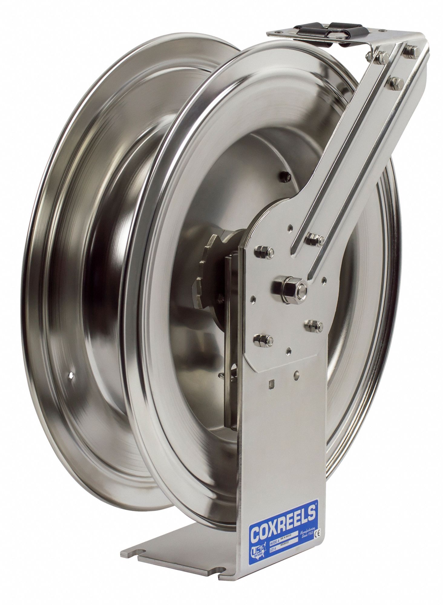 COXREELS Spring Return Hose Reel: 25 ft (3/4 in I.D.), 300 psi Max Op ...