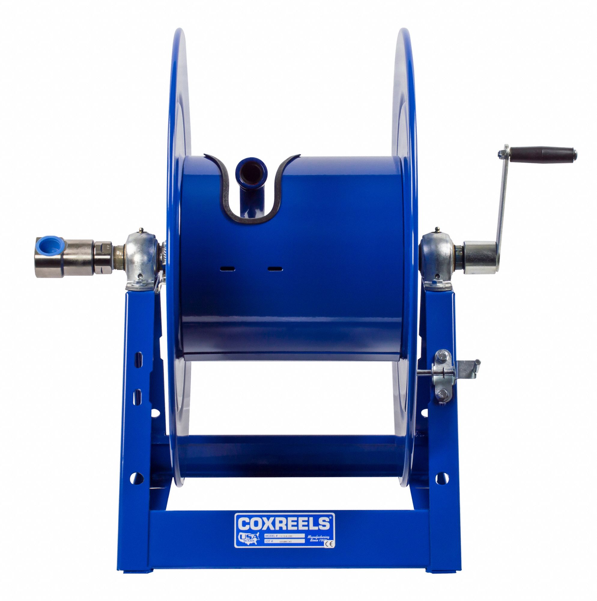 COXREELS Hand Crank Hose Reel: 200 ft (1 in I.D.), 24 in L x 36 5/8 in ...