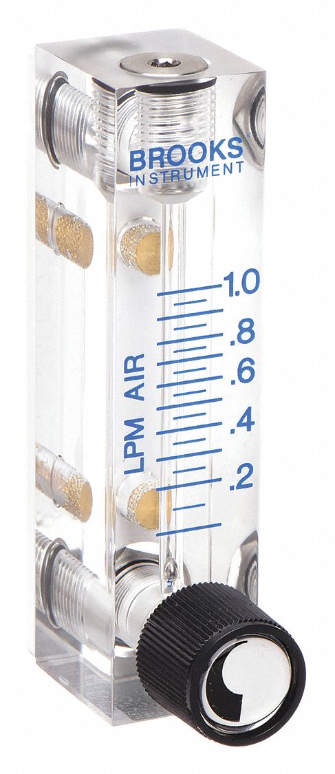 BROOKS Medidor de Flujo, Rango de Flujo 0.1 a 1 LPM, Material de la ...