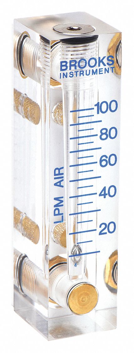 BROOKS, Machined Flow Meter, Scale, Mechanical Flowmeter - 16X858 ...