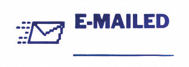 ACCUSTAMP 2 MICROBAN MESSAGE STAMP, EMAILED, 1/ - Message Stamps ...