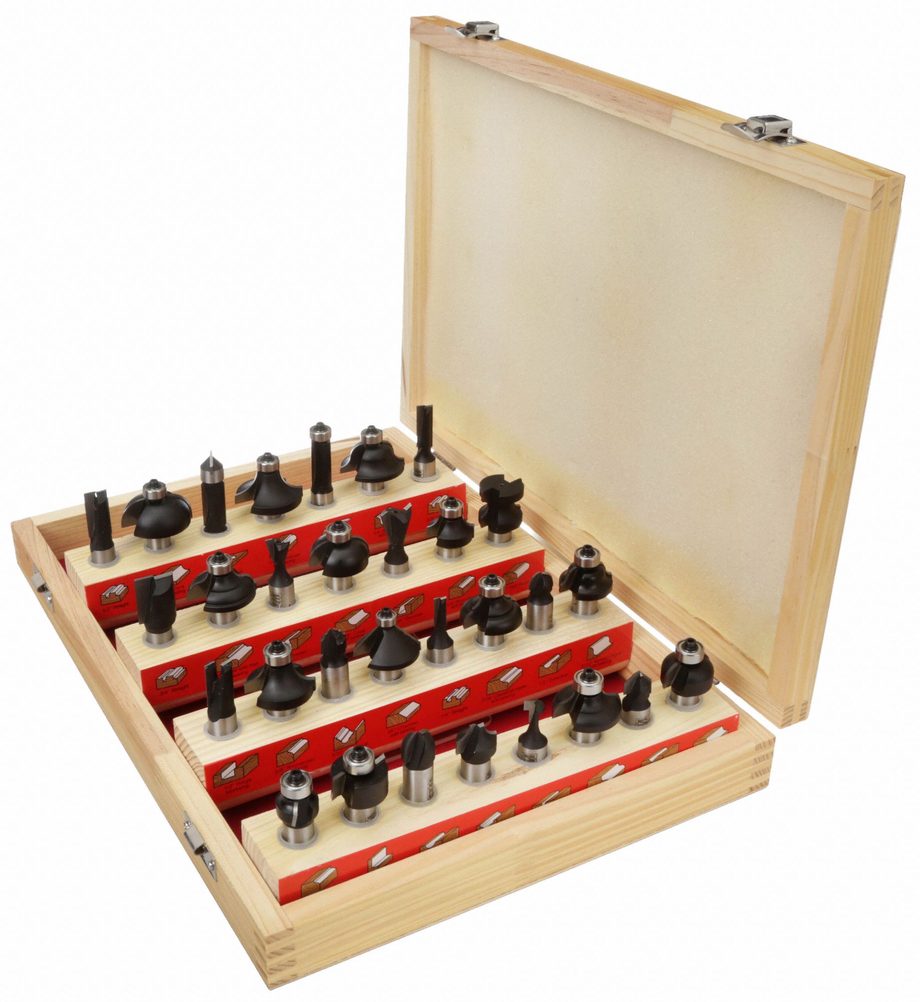 Fractional Inch, 30 Pieces, Router Bit Set - 16Y605|16Y605 - Grainger