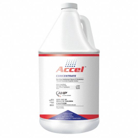 ACCEL Cleaner and Disinfectant, Bottle Container Type, Unscented ...