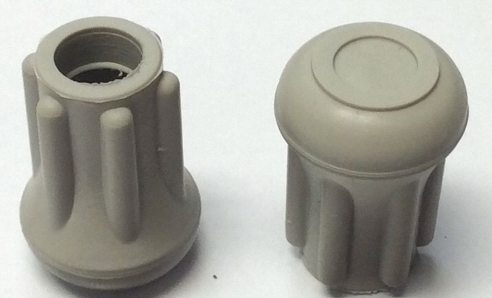 Rubber, Round, Furniture Protective Leg Tips - 16ZG22|LTB 15G/W - Grainger