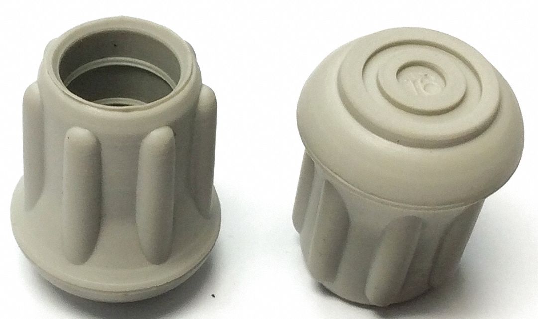 Rubber, Round, Furniture Protective Leg Tips - 16ZM75|LTB 16G/W - Grainger