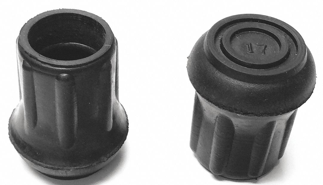 Rubber, Round, Furniture Protective Leg Tips - 16ZM79|LTB 17B/W - Grainger