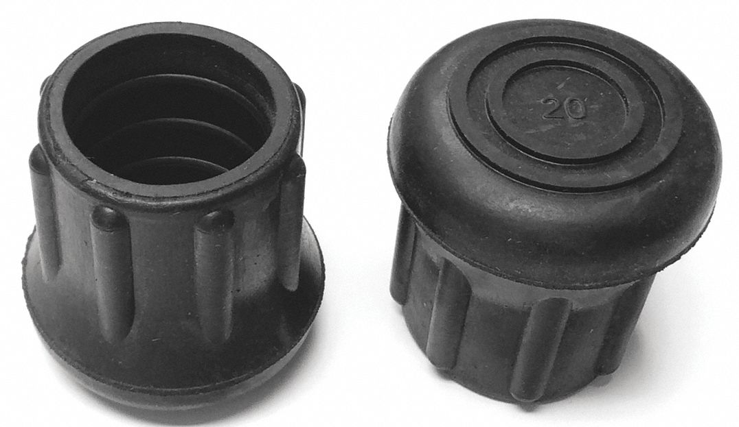Rubber, Round, Furniture Protective Leg Tips - 16ZP71|LTB 20BN - Grainger