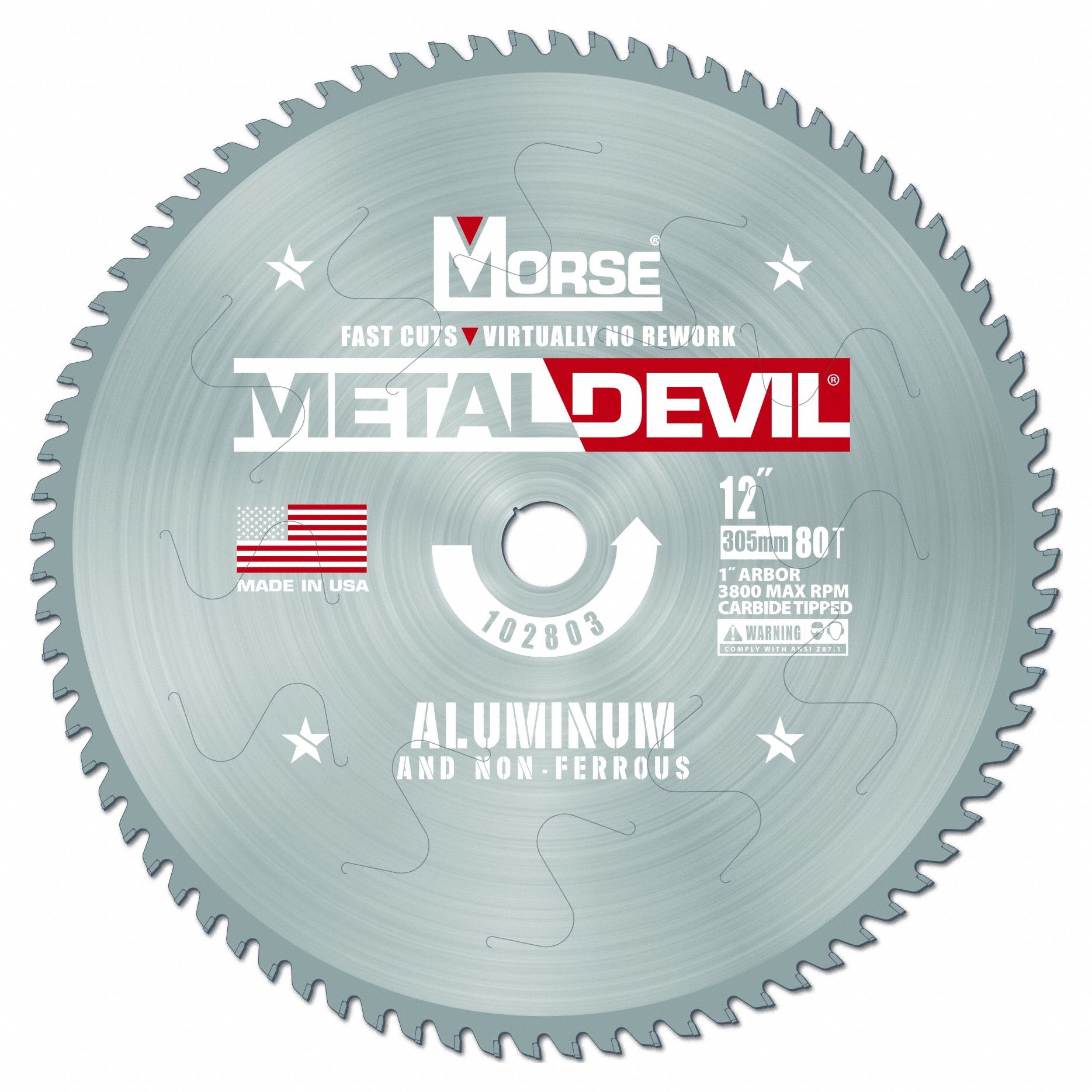 MORSE, 12 in Blade Dia., 80 Teeth, Circular Saw Blade - 817GP9|102803 ...