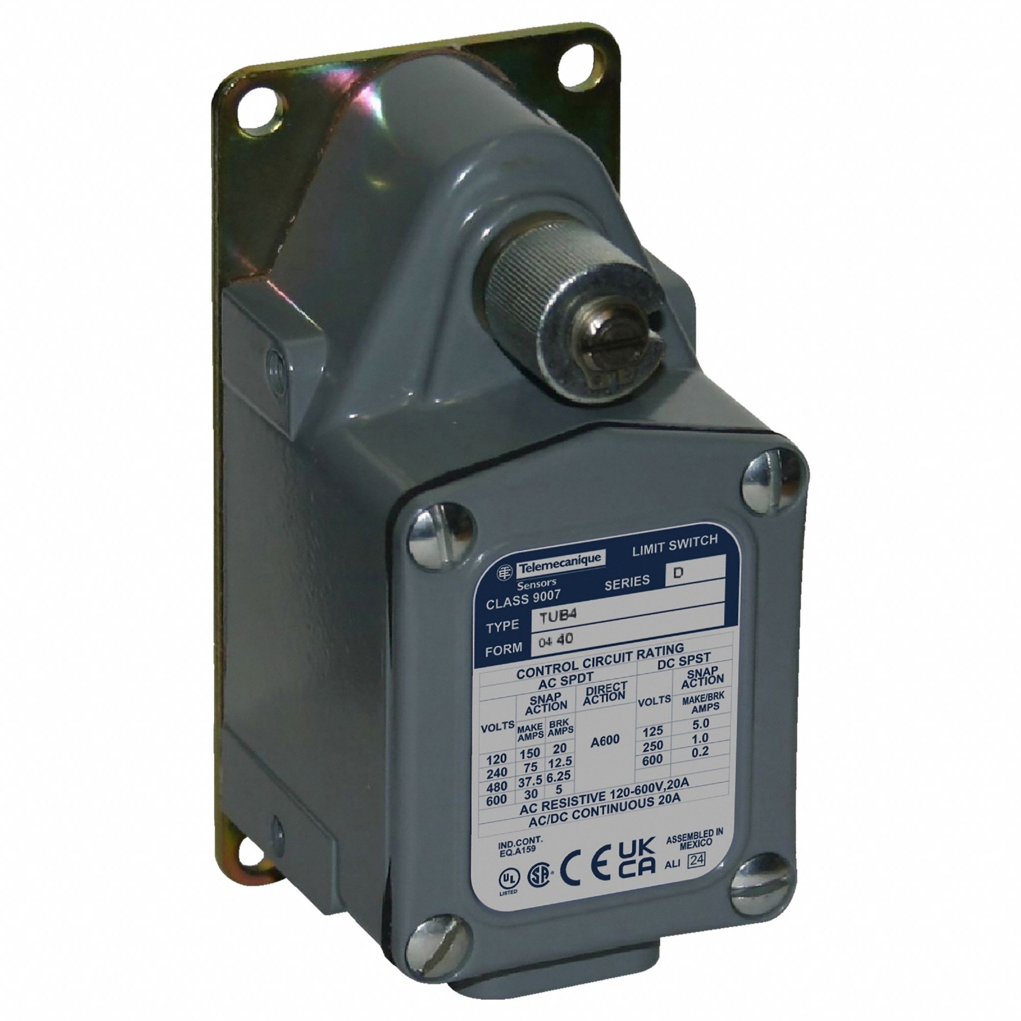 TELEMECANIQUE SENSORS, Metallic, Maintained, Limit Switch - 5B056 ...