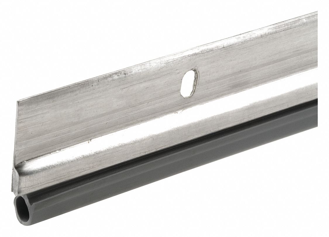 Weatherstrip, 84 in Overall Length, Vinyl Insert Type, Aluminum Insert ...