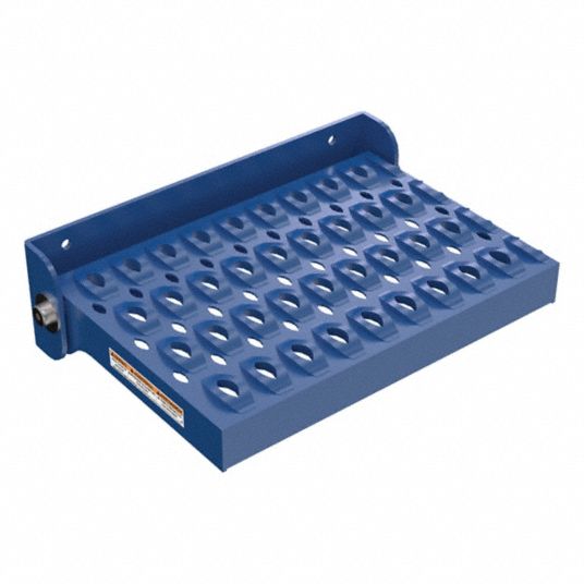 VESTIL, Manual Fold-Up Step, Manual Serrated Stl Fold-Up Step,350 lb ...