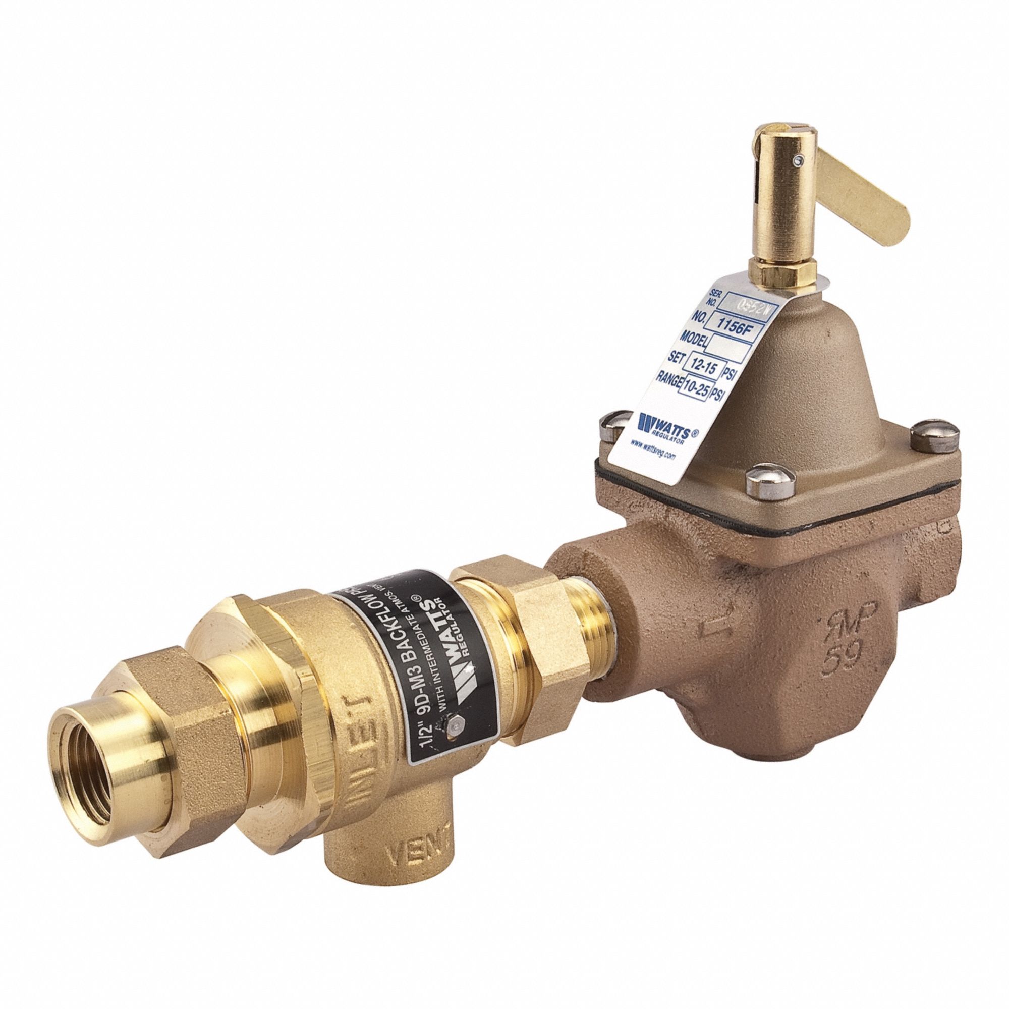 WATTS, FNPT x FNPT, Bronze, Boiler Feed Valve - 46A967|B911-M3 - Grainger