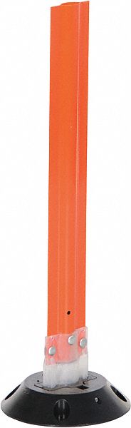 VESTIL SURFACE MOUNT FLEXIBLE STAKE, ORANGE, POLYCARBONATE, 24 X 8 IN ...