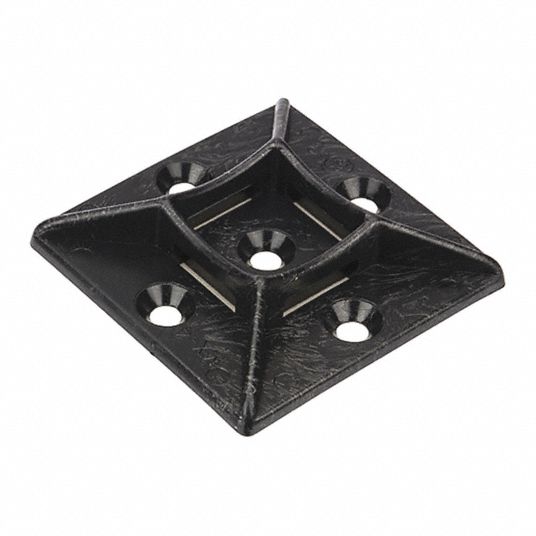 NSI INDUSTRIES, Adhesive Tie Mount,Black,0.75 x 0.75" - 173U39|FTH5A-B ...