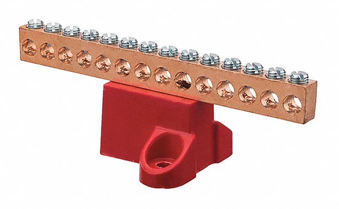 NSI INDUSTRIES, 14 Terminals, For 14 AWG CU to 2 AWG CU, Isolated ...