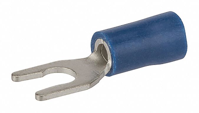 Locking Spade,Vinyl,#6 Stud,12-10 AWG - Grainger