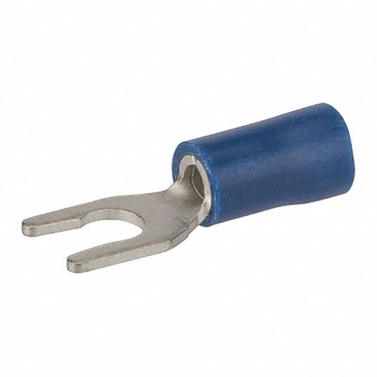 Locking Spade,Vinyl,#6 Stud,12-10 AWG - Grainger