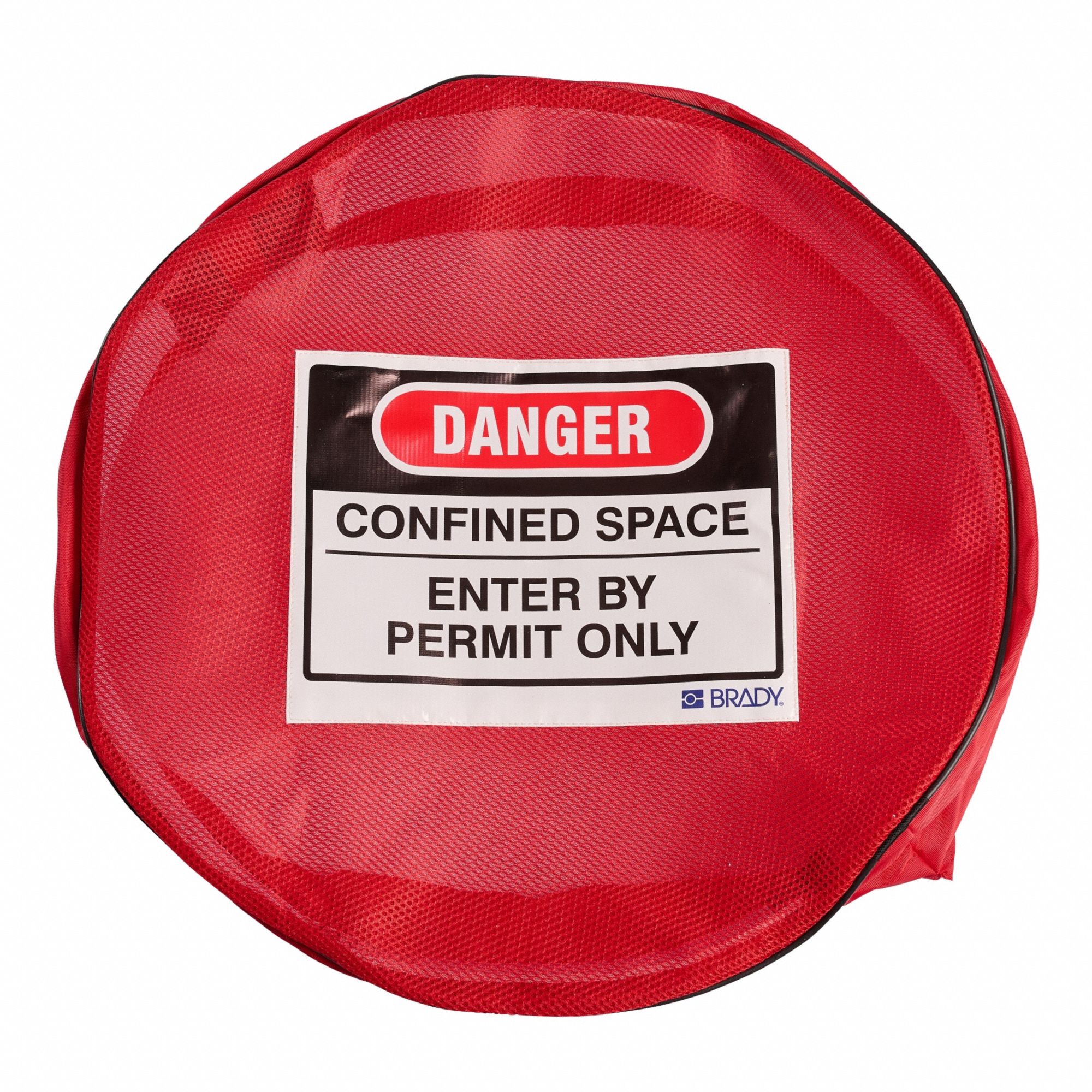 BRADY, Polyester, 17 in Overall Wd, Magnetic Confined Space Cover ...