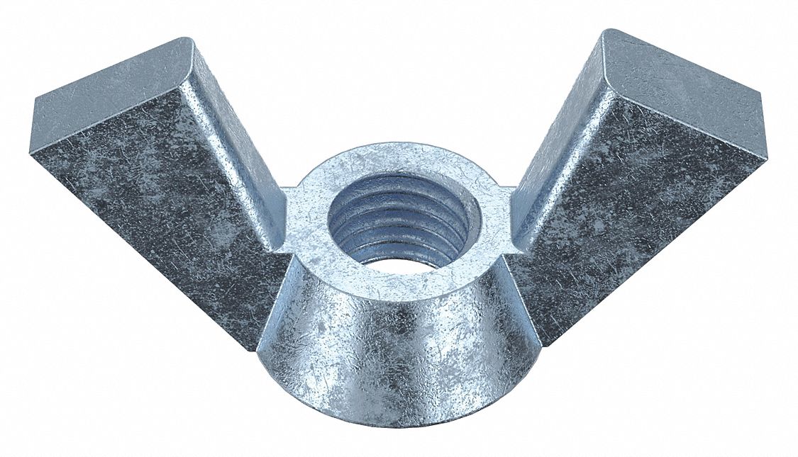 5/8"-11 Thread Size, Steel, Wing Nut - 177M05|B16250.062.0001 - Grainger