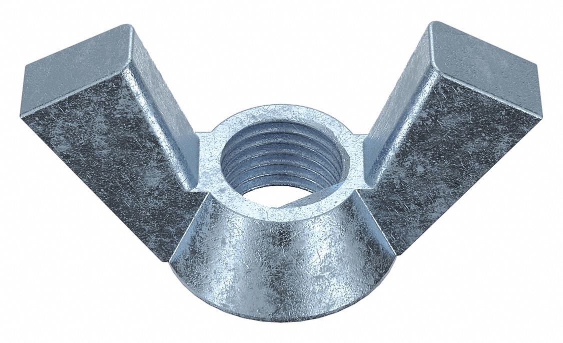 3/8"-24 Thread Size, Steel, Wing Nut - 177M10|B16251.037.0001 - Grainger