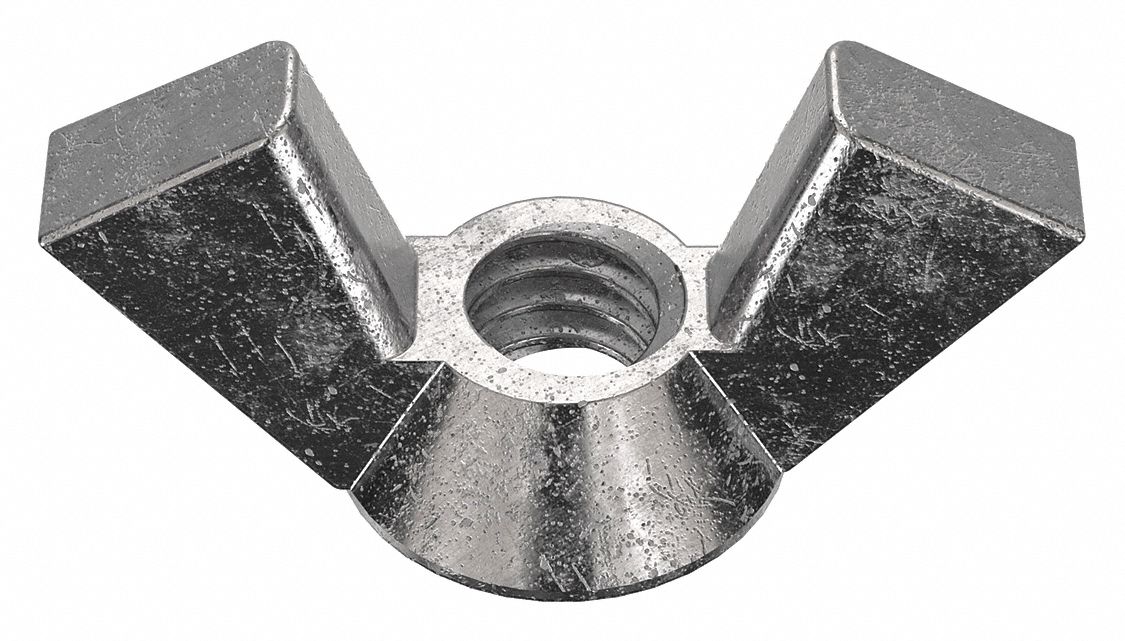 1/4"-20 Thread Size, Stainless Steel, Wing Nut - 177M44|B55810.025.0001 ...
