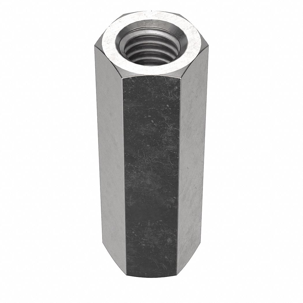 Plain, 18-8, Coupling Nut - 178P65|B51106.037.0175 - Grainger