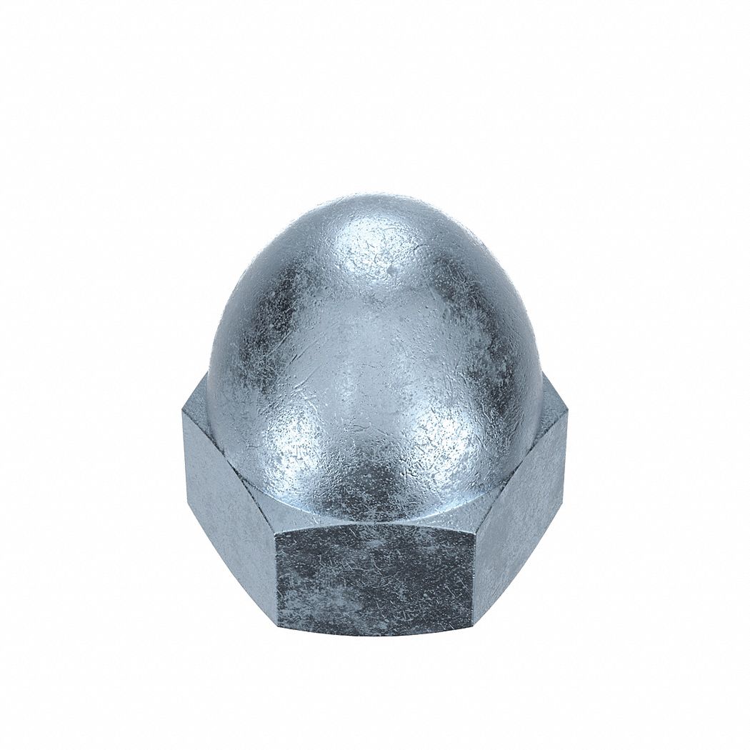 M6-1.00 Thread, Zinc Plated, Cap Nut - 178P82|L16510.060.0001 - Grainger