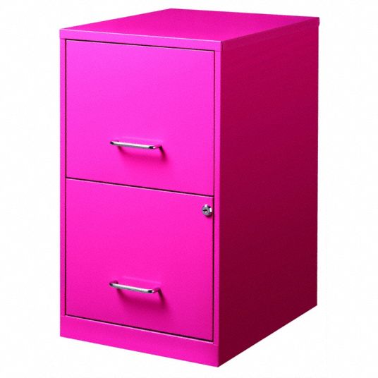 SPACE SOLUTIONS, Pink, 2 Drawers, Vertical File Cabinet - 621N78|20879 ...