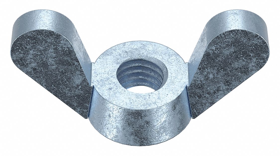 M6-1.00 Thread Size, Steel, Wing Nut - 179N85|L16250.060.0001 - Grainger