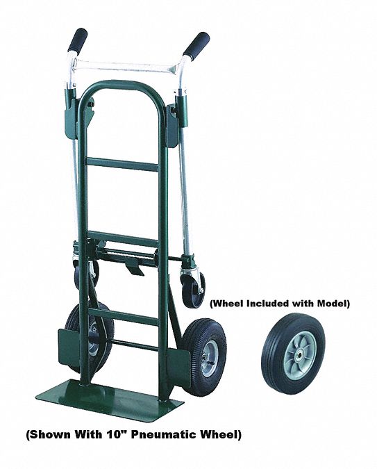 Hand Truck,Steel,Convertible,Dual Handle - Grainger