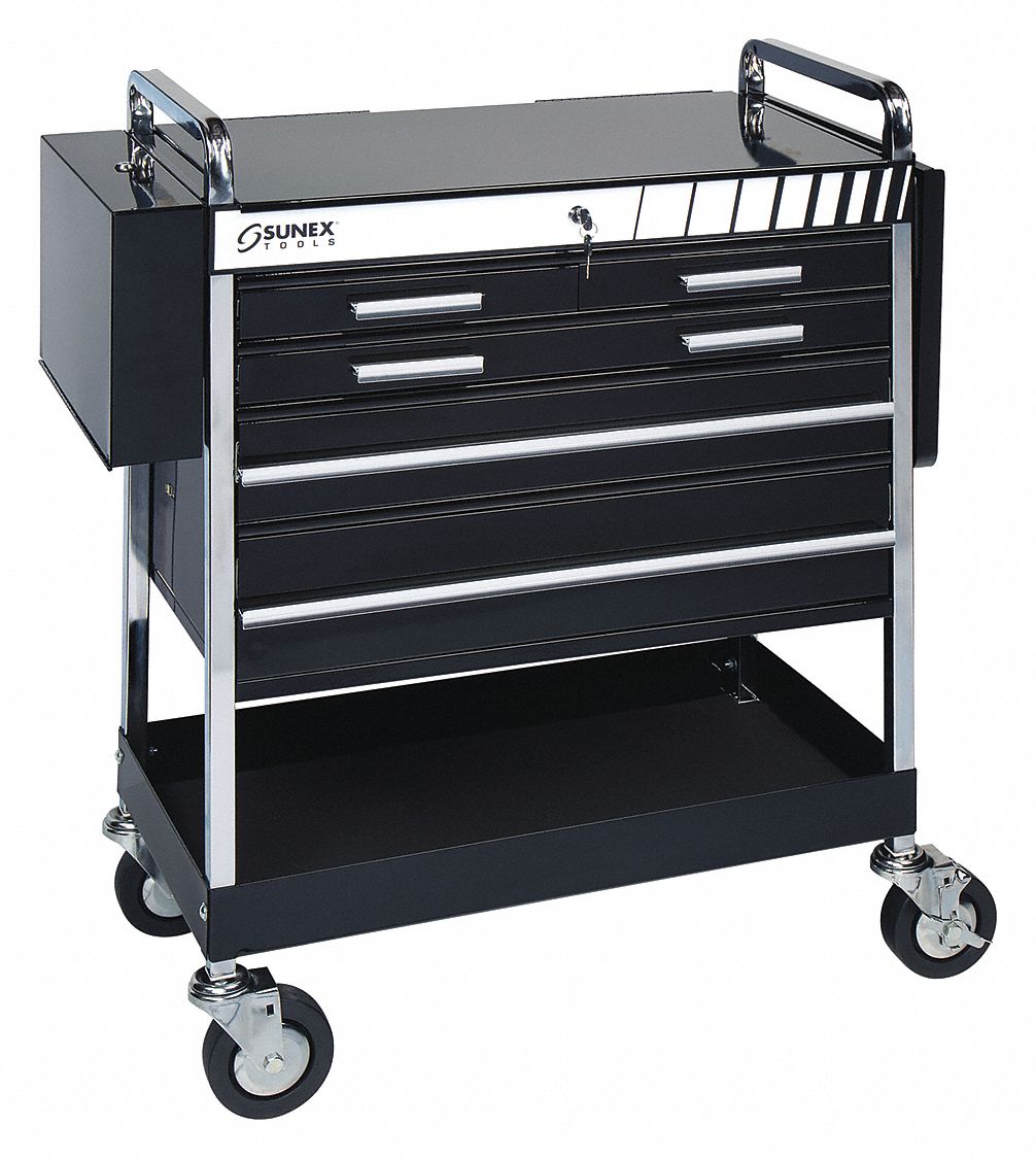SUNEX TOOLS, Rolling Tool Cabinet - 182L84|8045BK - Grainger