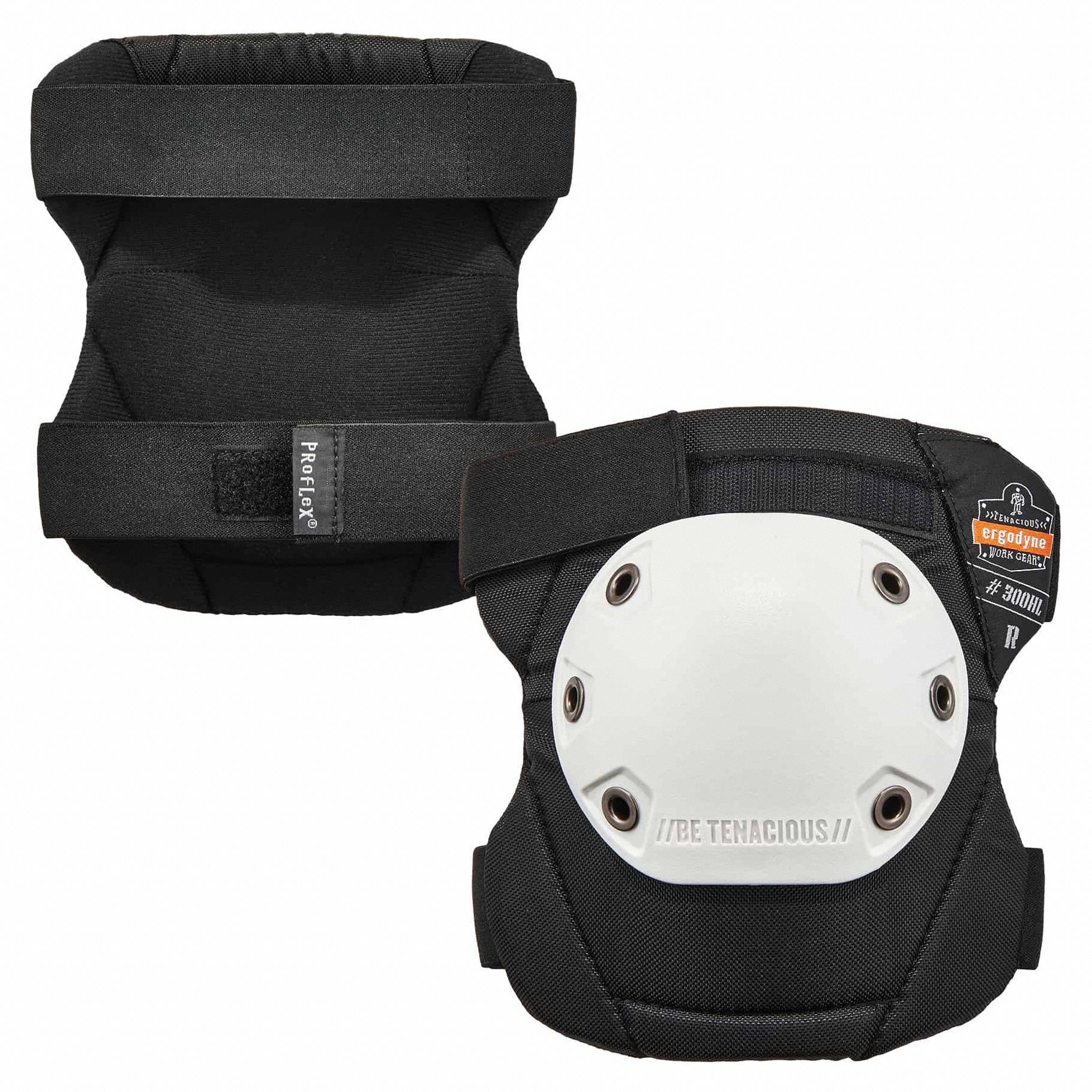 PROFLEX BY ERGODYNE, 1, PR, Rounded Cap Knee Pad - H And L White Cap ...